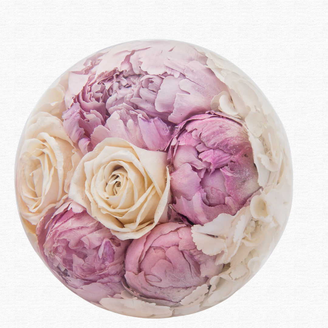 6" Multi Flower Grande Bridal Flower Preservation - Spectacular!