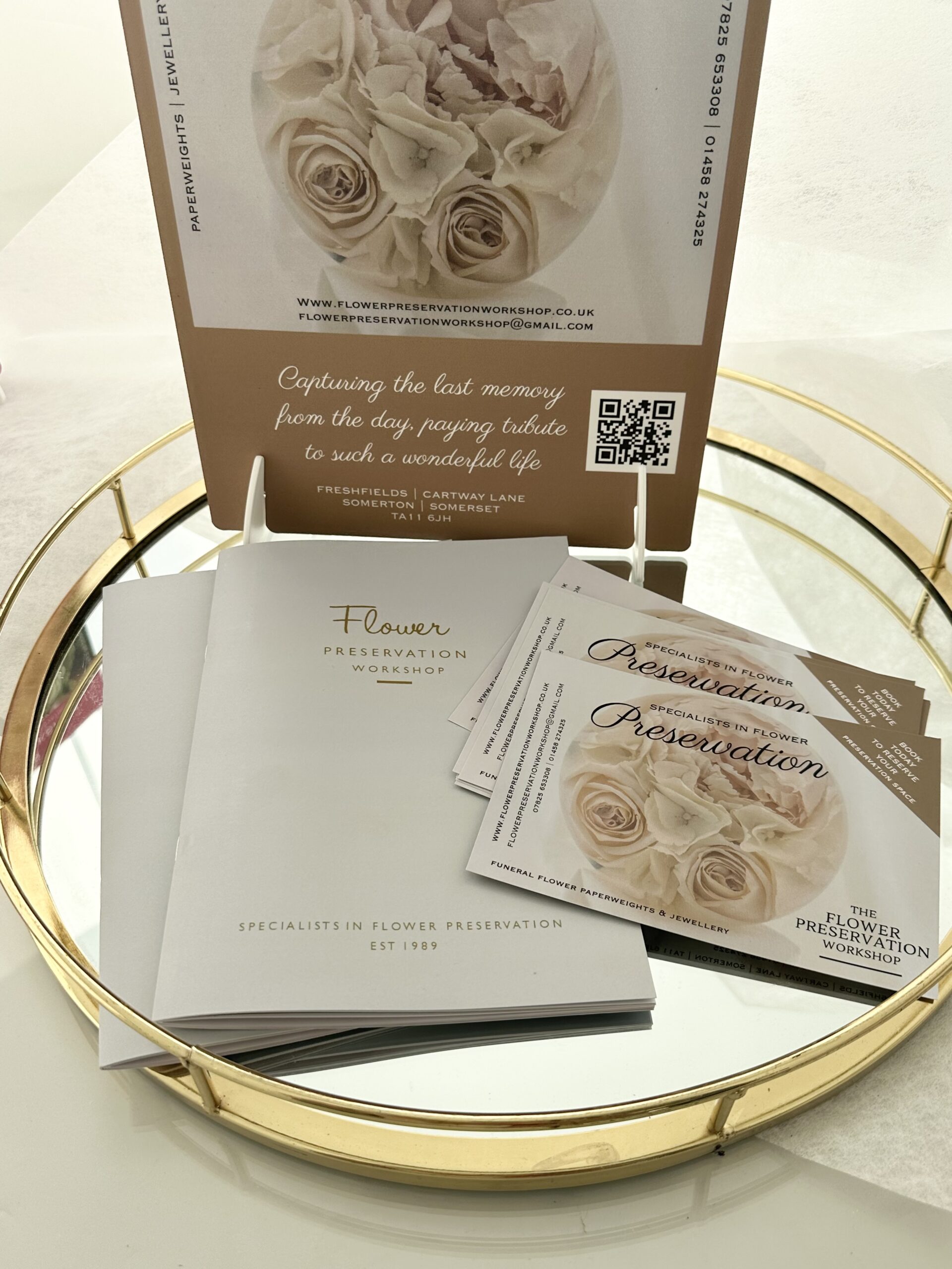 Memorial Flower Tribute Brochure | Flower Preservation Workshop